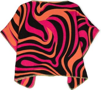 Emilio Pucci Multicolour Cotton-Wool-Silk Blend Cape - Multicolor