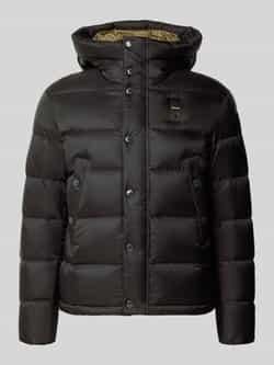 Blauer Steppjacke mit Daunen-Federn-F&uuml;llung Modell CLIPPER