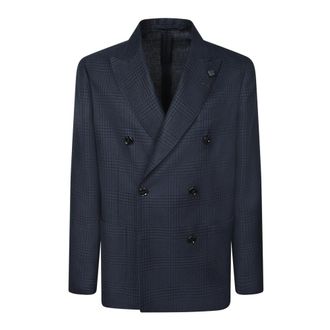 Lardini Herren Blazer Schwarz Ss25 - - Jackets - Herren - Schwarzk - M
