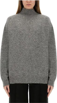 Alysi Femme, Pulls, Gris, Taille: 42 FR Maglia a Collo Alto