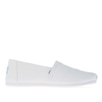 Toms Espadrilles Alpargata toile coton recycl&eacute; Toms Pour Femme en Blanc