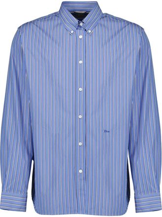 Dior Homme, Chemises, Bleu, Taille: M Chemise en Popeline Brod&eacute;