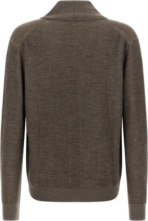 Brioni Shawl Neck Cardigan - Taupe
