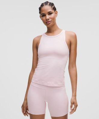 lululemon Align Racerback-Tanktop in Taillenlänge für Frauen - Größe 14 in Blissful Pink