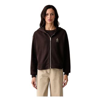 A|X Armani Exchange SweaT-shirt z zippem - Femme - Sweatshirts et sweats &agrave; capuche - Brun - Taille: 36 FR