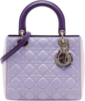 Dior Sac &agrave; main Lady Dior Pre-owned - Femme - Pre-owned - Violet - Taille: ONE Size
