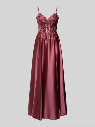 Luxuar Regular Fit Abendkleid mit floralem Spitzenbesatz