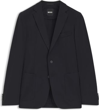 BOSS Herren P-Hanry-J-WG-233 Slim-Fit Sakko aus Performance-Stretch-Jersey Schwarz001 50