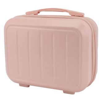 Generic 14-Zoll-Kosmetiktasche, ABS-Make-up-Tasche f&uuml;r Damen-Reise-Toilettenartikel, Stilvolles, Modernes Design mit Mehreren F&auml;chern (Rosa)