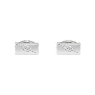 Gucci Manschettenkn&ouml;pfe aus Sterlingsilber mit Interlocking G-Logo - - Accessories - Damen - Grau - ONE SIZE