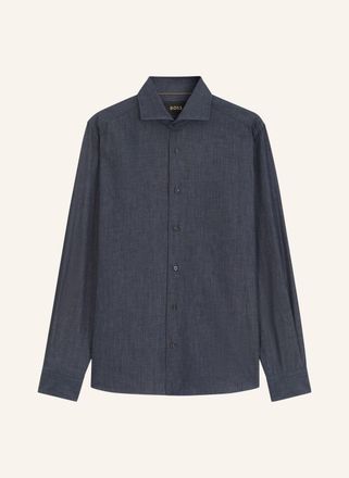 HUGO BOSS Hemd L-Hays-Spreadw-C-252 Slim Fit blau