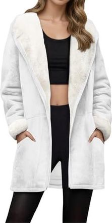 Generic Vestes en polaire pour femme avec fermeture &eacute;clair int&eacute;grale - Pull dext&eacute;rieur doux thermique l&eacute;ger coupe-vent confortable d&eacute;contract&eacute; chaud hiver pou