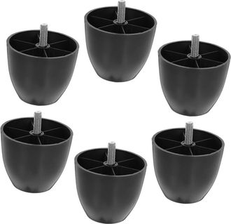 Soimiss 6stücke Verstellbare Möbelfüße Sofafüße Aus Kunststoff Und Metall Ersatz-bettstützbein Zum Anschrauben Für Sofas Stühle Schränke Und Tische