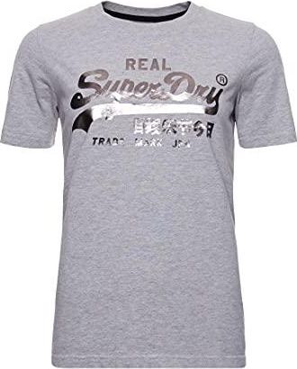 Superdry VL Boho Sparkle Tee T-Shirt, Gris Marl, S Femme