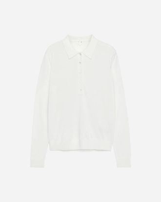 Arket Polostrickhemd -Wei&szlig;