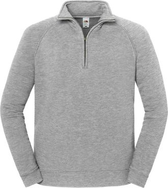 Fruit Of The Loom Fruit of the Loom - Iconic Premium Sweatshirt f&uuml;r Herren/Damen Unisex, mit kurzem Rei&szlig;verschluss (Sportliches Heather)