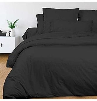 Soleil d'Ocre Soleil dOcre Vermerkt Abdeckung von Tröster, Baumwolle, Anthrazit, 220 x 240 cm