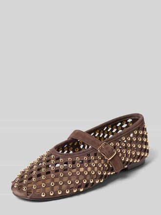 Inuovo Ballerinas aus echtem Leder Nietenbesatz