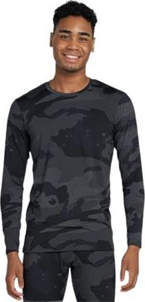 Lapasa Haut Thermique Homme Maillot de Corps à Manches Longues sous-Vêtements Chauds Automne/Hiver M09 Camouflage Gris Foncé (1 Haut) S