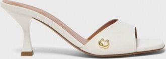 Maje Mules Aus Leder - Wei&szlig; - Maje