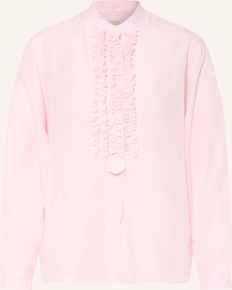 Lilienfels Lilienfels Blusenshirt Aus Seide Mit R&uuml;schen rosa