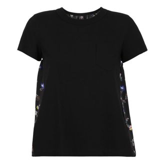 sacai Femme, Tops, Noir, Taille: 40 FR T-Shirt
