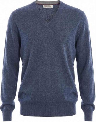 Brunello Cucinelli Rundhalspullover - Denim