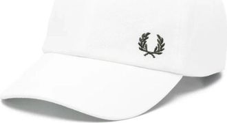 Fred Perry Homme, Accessoires, Blanc, Taille: ONE Size Casquette Classique Pique