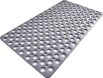 Generic rutschfeste Anti-Schimmel-Badematte aus Gummi mit Abflussl&ouml;chern, maschinenwaschbar, antibakteriell, best&auml;ndig for Dusche oder Badewanne(GrayA)