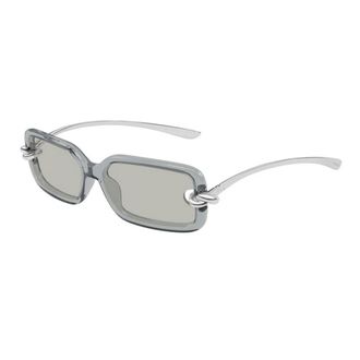 Bottega Veneta Rechteckige Sonnenbrille - - Accessories - Damen - Grau - 56 MM