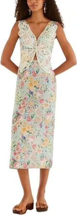 Farm Rio Farm Rio, Femme, Robes, Multicolore, Taille: 38 FR Robe Mi-longue en Lin