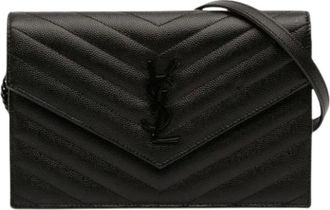 Saint Laurent Pre-owned Cuir petite-maroquinerie - Femme - Pre-owned - Noir - Taille: ONE Size