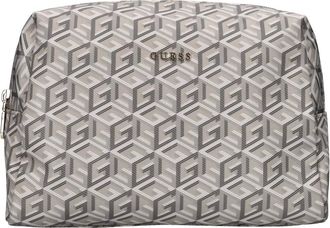 Guess Femme, Sacs, Beige, Taille: ONE Size Trousse de Toilette Logo G Cube