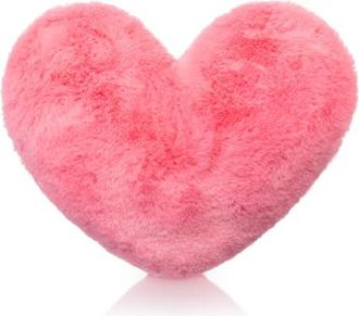 Brandsseller Coussin en Peluche en Forme de Coeur 40x30 cm - Coussin Décoratif Ultra Doux, Cadeau Romantique pour la Saint-Valentin ou la Fête des Mères - Idéal po