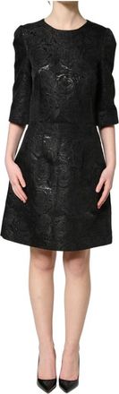 Dolce & Gabbana Femme, Robes, Noir, Taille: 36 FR Mini-robe trap&egrave;ze &eacute;vas&eacute;e