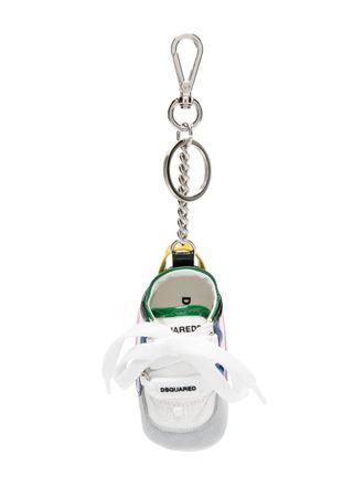 Dsquared2 porte-cl&eacute;s en cuir - Blanc