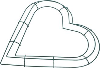 Cabilock Herzförmiger Eisenkranz Eisendrahtring Bastelkranz Deko Ring Für Haustür Drinnen Draußen Vielseitiger Kranzrahmen Für Blumen Girlanden Garten Party