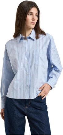 Max Mara Femme, Blouses et Chemises, Bleu, Taille: 44 FR Aureo Poplin Shirt