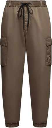 Moncler Homme, Pantalons, Vert, Taille: L Pantalon de jogging fusel&eacute; en molleton avec cordon de serrage