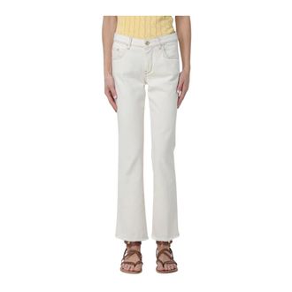 Fay Femme, Jeans, Blanc, Taille: W26 Pantalon en Denim Confortable