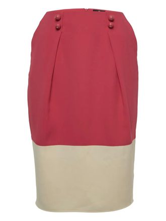 Elisabetta Franchi jupe crayon pre-owned à empiècements contrastants - Rose