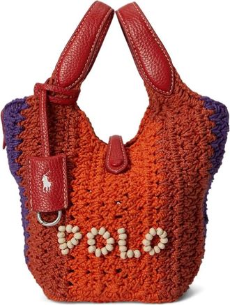 Ralph Lauren Femme, Sacs, Multicolore, Taille: ONE Size Petit sac cabas perl&eacute; au crochet Play