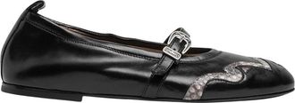 Sartore Sartore, Femme, Chaussures, Noir, Taille: 40 EU Ballerines en cuir et python