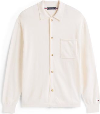 Tommy Hilfiger Leichtes Strickhemd mit aufgesetzter Brusttasche in