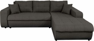 Usinestreet Usinestreet - Canapé dangle suzie Convertible en Tissu - Angle Droit, Gris foncé