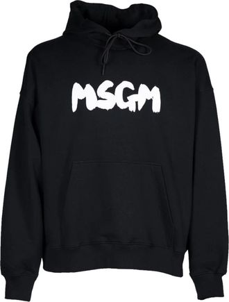 Msgm Msgm, Homme, Sweatshirts et sweats &agrave; capuche, Noir, Taille: XL New Brush Sweat &agrave; capuche
