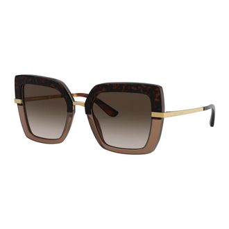 Dolce & Gabbana Half Print Sonnenbrillen in Havana Brown - - Accessories - Damen - Braun - 52 MM