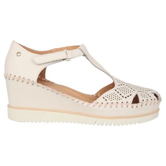 Pikolinos Femme, Chaussures, Beige, Taille: 39 EU Sandale compensée confortable - Blanc cassé