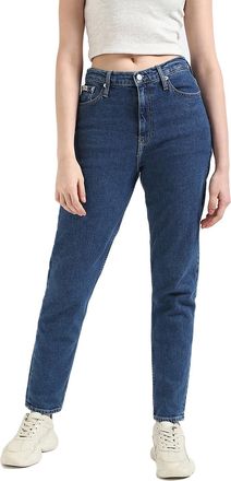Calvin Klein Damen Jeans Hose Mom Jean Tapered Fit, Blau (Denim Medium), 29W/30L
