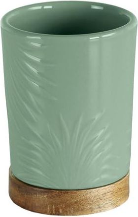 Kleine Wolke Zahnputzbecher Palm, Accessoires, Farbe Maledivia, Material: Steinzeug, Akazie
